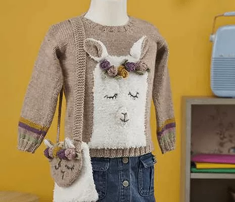 LAMA JUMPER & BAG-knitting patterns - Knitting and Crochet